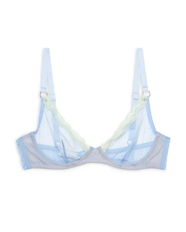 FLEUR DU MAL Sheer Tulle Underwire Demi Bra