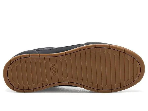 BOSS Nitan Leather Low Profile Sneakers Shoes Dark