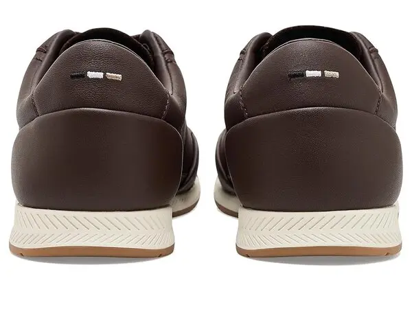 BOSS Nitan Leather Low Top Sneakers - Brown