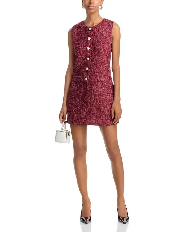 Aqua Tweed Mini Dress Exclusive