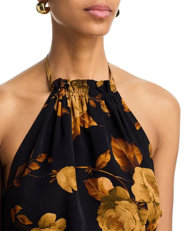 Aqua Rose Halter Maxi Dress Exclusive