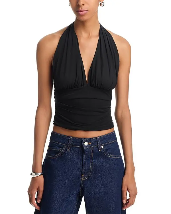 Aqua Mesh Halter Top Exclusive - Black