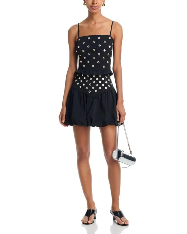 Aqua Mirror Trim Peplum Top Exclusive