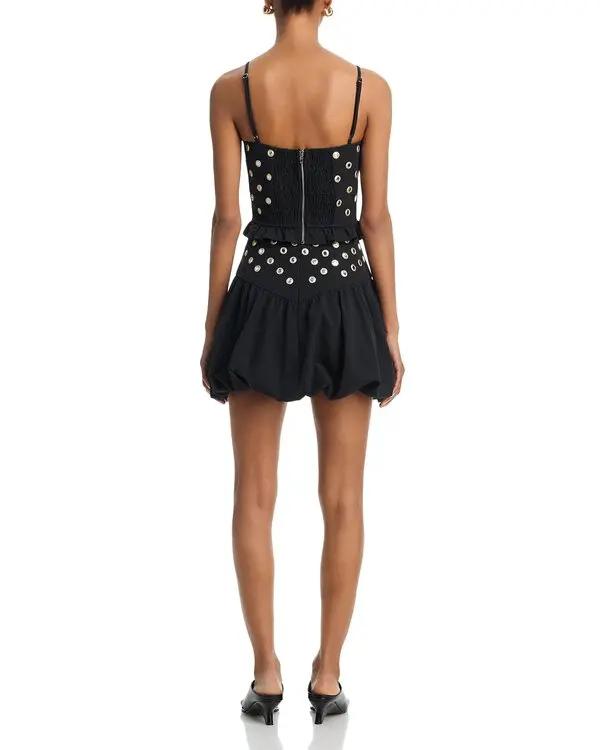 Aqua Mirror Trim Peplum Top Exclusive