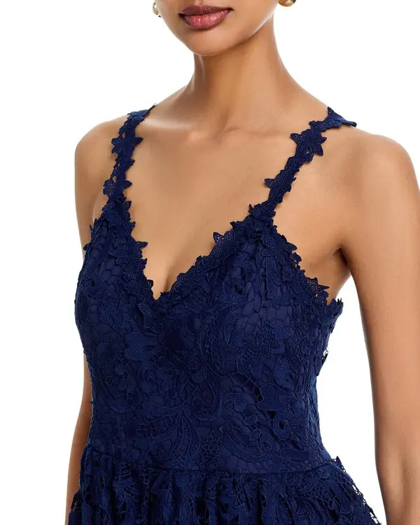 Aqua Lace Drop Waist Midi Dress Exclusive
