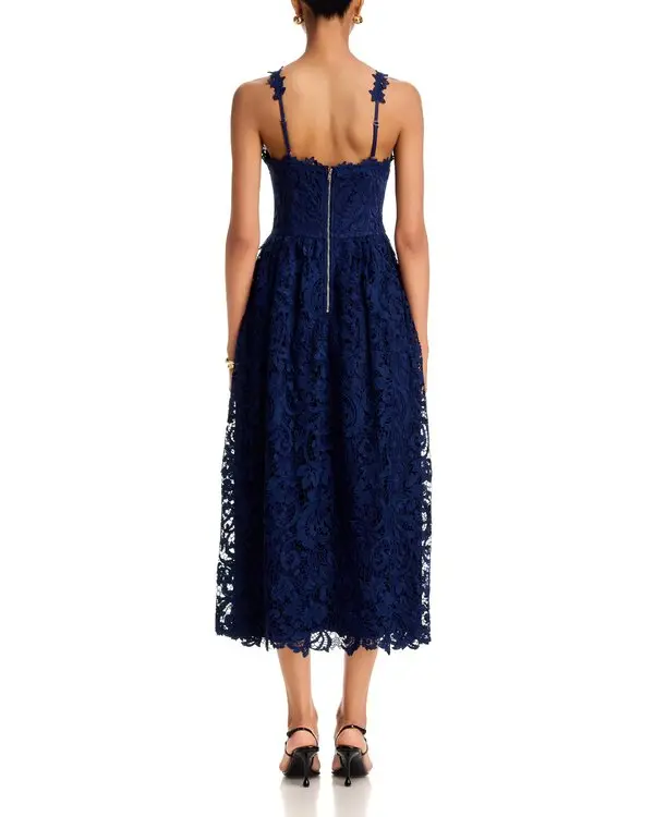 Aqua Lace Drop Waist Midi Dress Exclusive