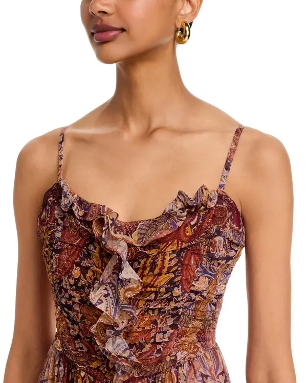 Aqua Paisley Border Midi Dress Exclusive