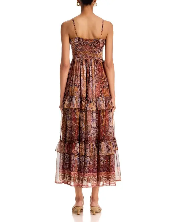 Aqua Paisley Border Midi Dress Exclusive