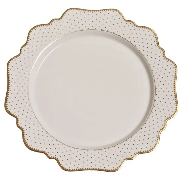 ANNA WEATHERLEY Simply Anna Antique Polka With Gold Dinner Plate