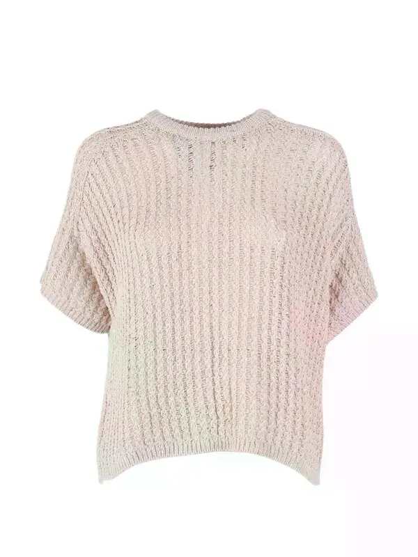Antonelli Firenze Sequin-embellished Open-knit Sweater