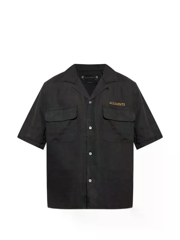 ALLSAINTS Dunloe Embroidered Flap-pocket Shirt