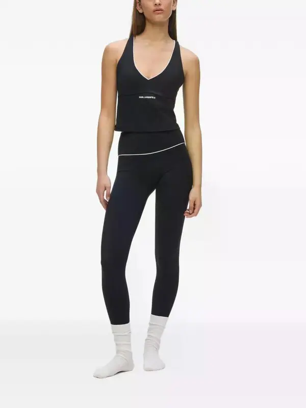 Karl Lagerfeld Contrast-piping Athleisure Tank Top