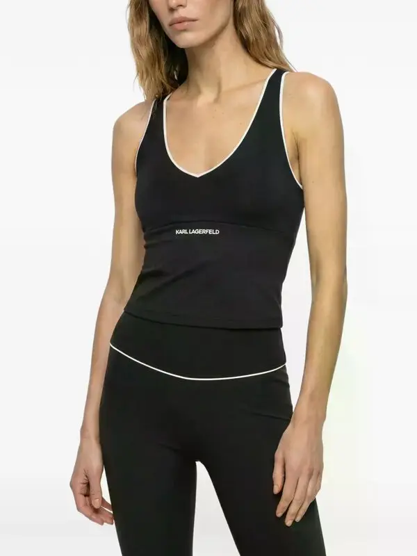 Karl Lagerfeld Athleisure Tank Top With Contrast Piping