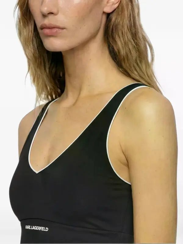 Karl Lagerfeld Athleisure Tank Top With Contrast Piping
