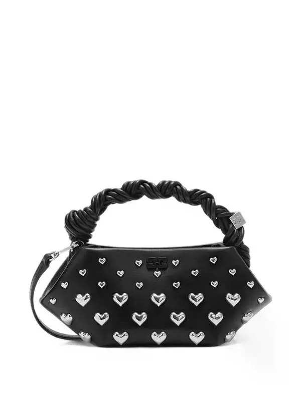 GANNI Mini Bou Tote Bag With Heart Studs