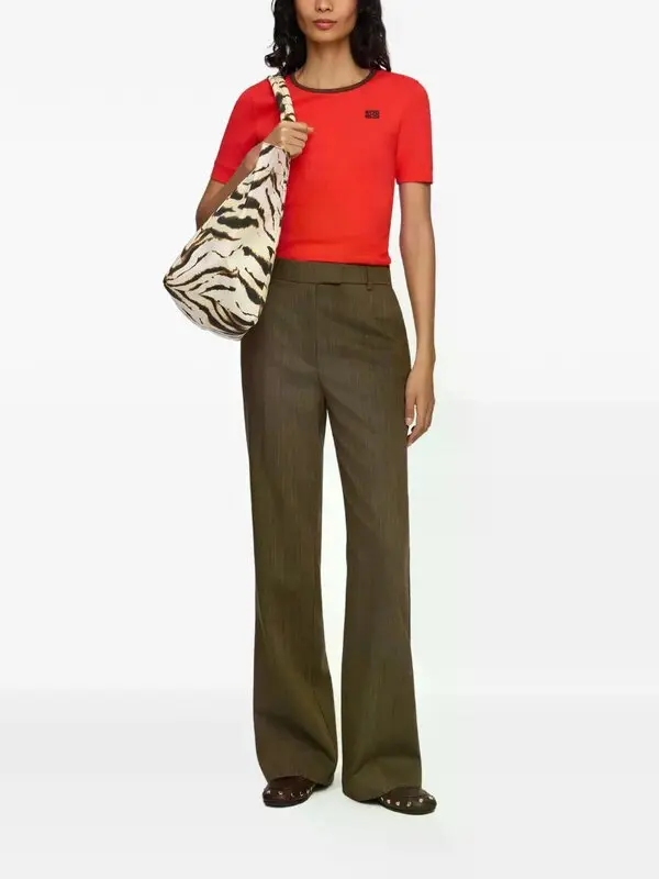 GANNI Mélange-effect Trousers