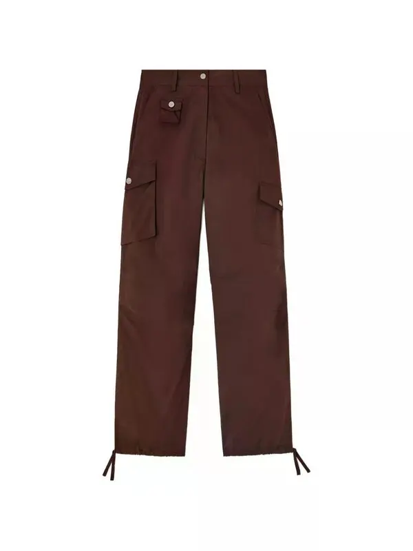GANNI Drawstring-ankle Cargo Pants - Brown