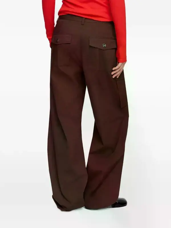 GANNI Drawstring-ankle Cargo Pants - Brown