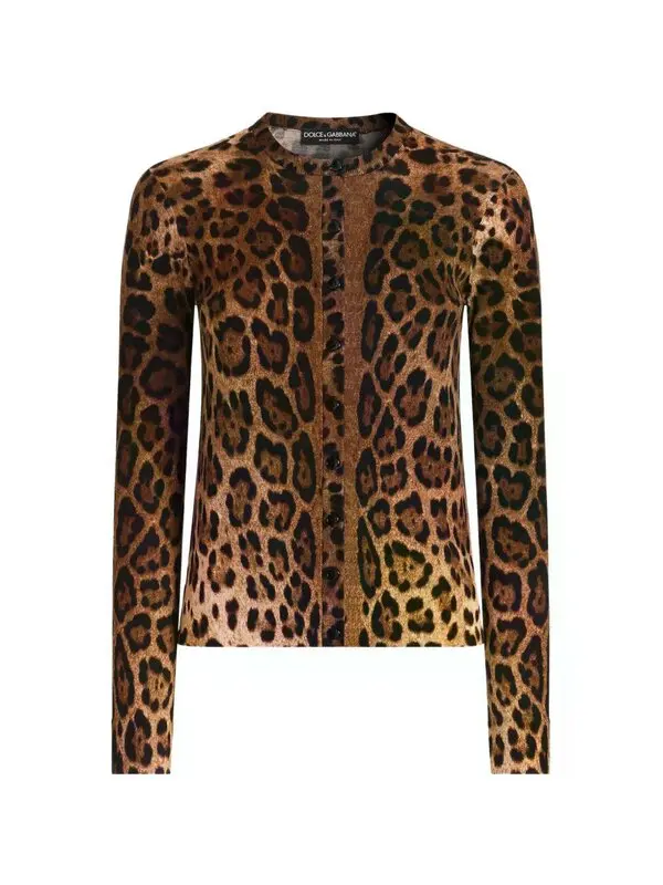 Dolce & Gabbana Leo-print Wool Cardigan