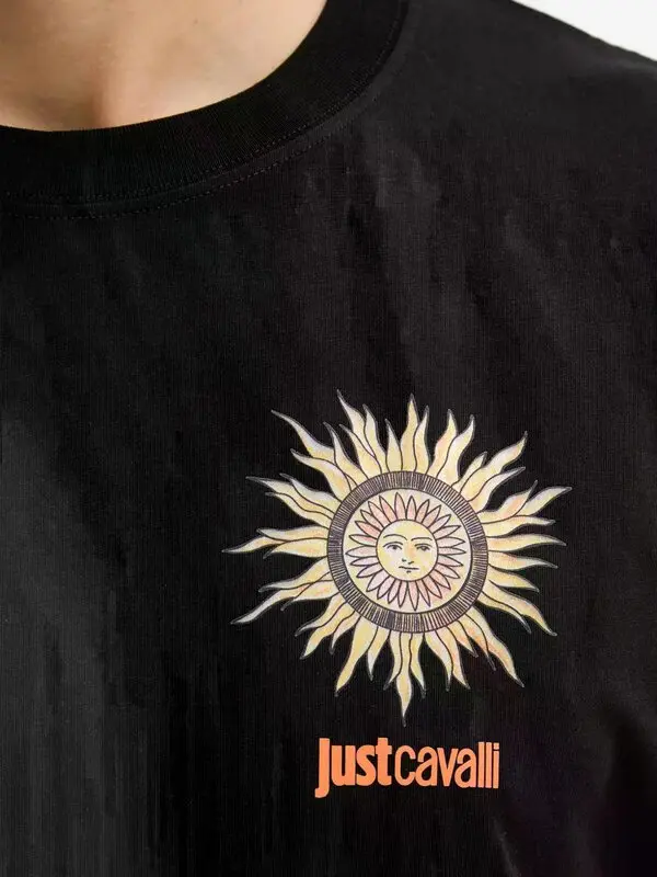 Just Cavalli Sun-print Logo-print T-shirt