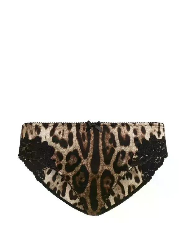 Dolce & Gabbana Leo-print Satin Bra