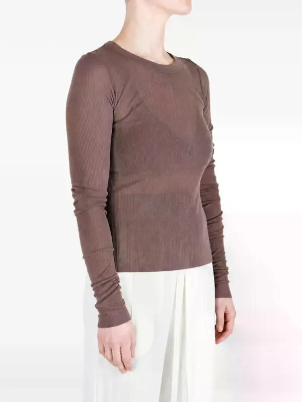 Rick Owens Ribbed Long-sleeve T-shirt - Neutrals