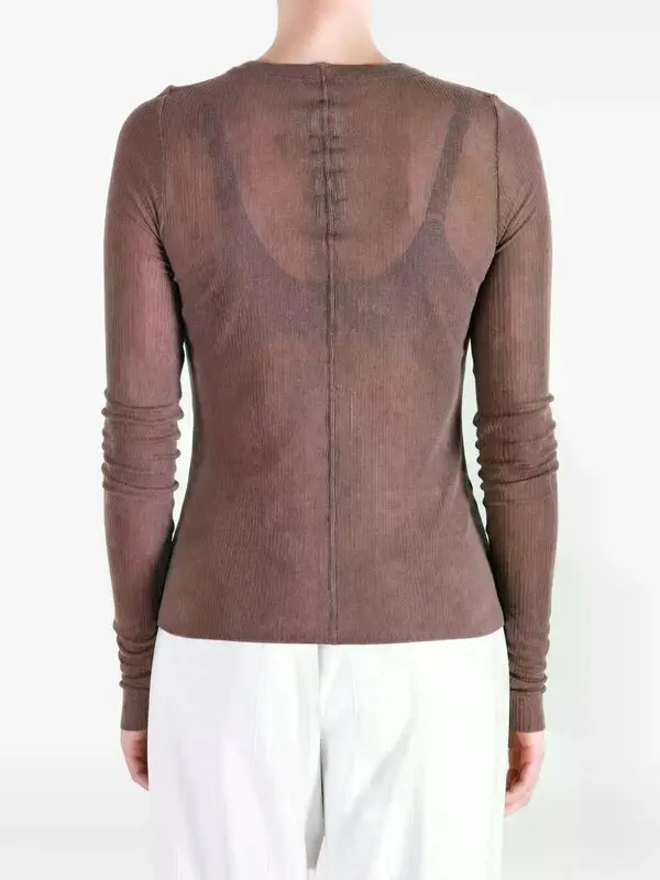 Rick Owens Ribbed Long-sleeve T-shirt - Neutrals