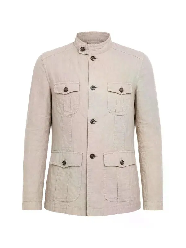 HUSKY Linen Button-up Jacket