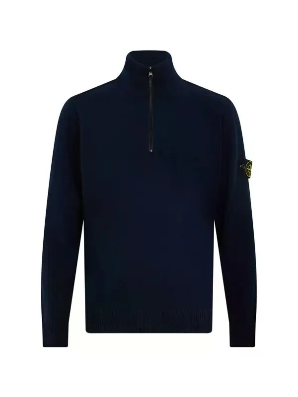 Stone Island Logo-patch Half-zip Sweater
