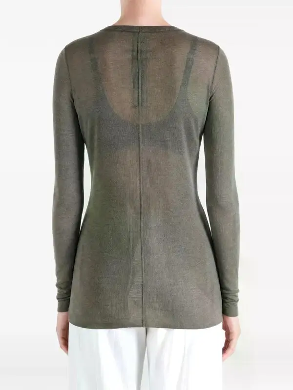 Rick Owens Ribbed-knit Long-sleeve Top