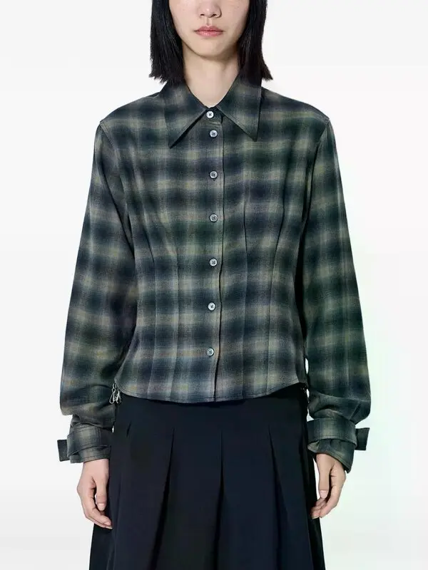 Our Legacy Check-print Button-down Shirt - Green