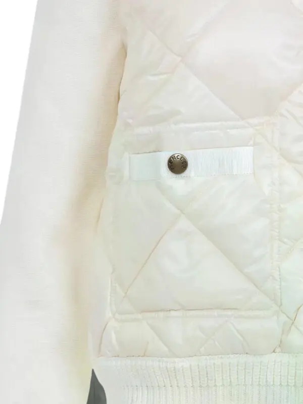 Moncler Quilted-panel Knitted Jacket