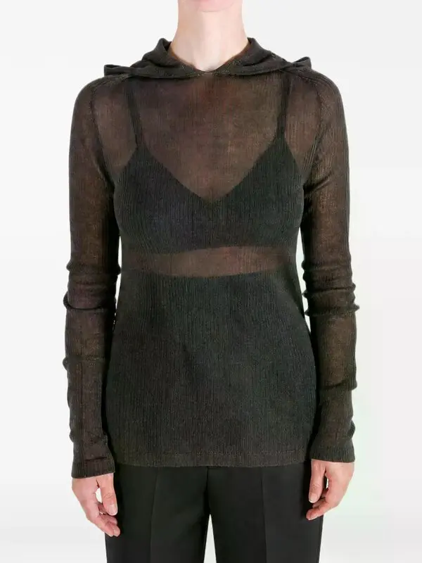 Rick Owens Ribbed-knit Hoodie