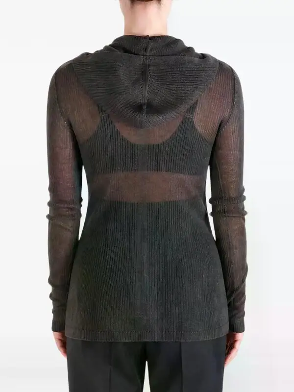 Rick Owens Ribbed-knit Hoodie