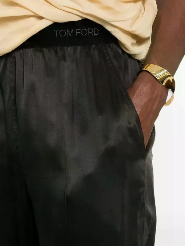TOM FORD Logo-waistband Trousers