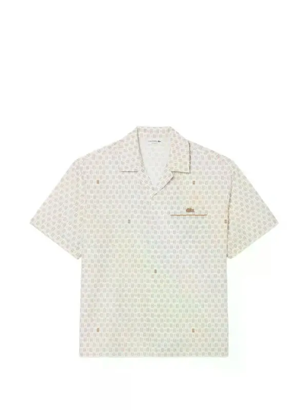 Lacoste Tennis-print Short-sleeve Shirt