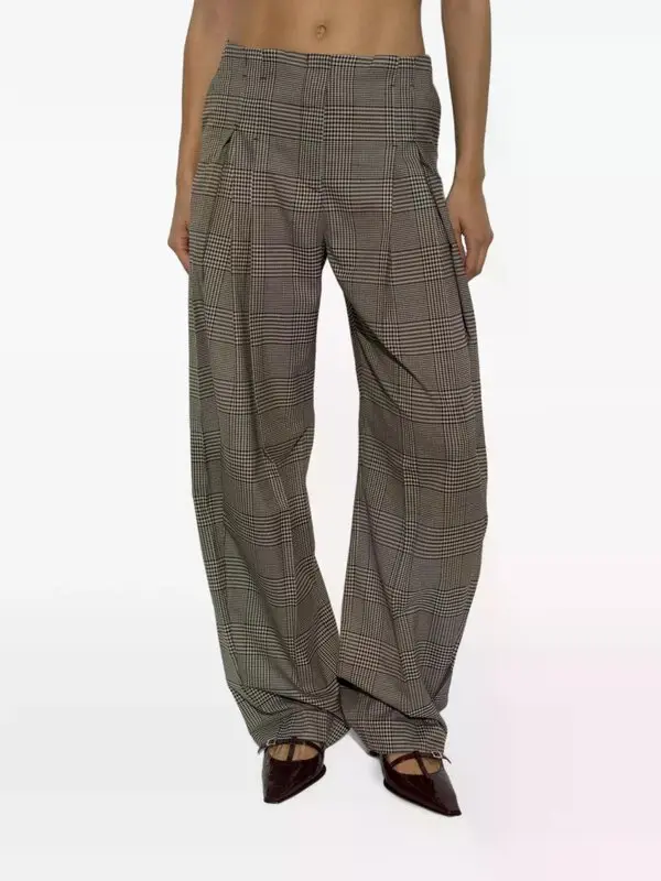 IRO PARIS Koffa Checked Pleated Trousers