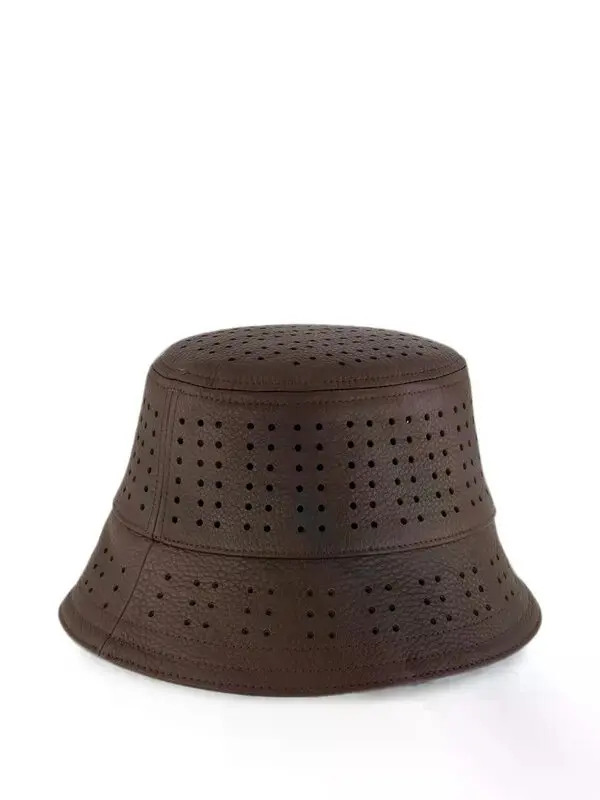 Valentino Garavani Vlogo Signature Perforated Bucket Hat - Brown