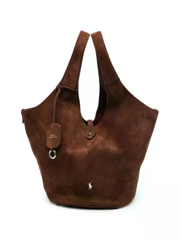 Polo Ralph Lauren Embroidered Suede Tote Bag