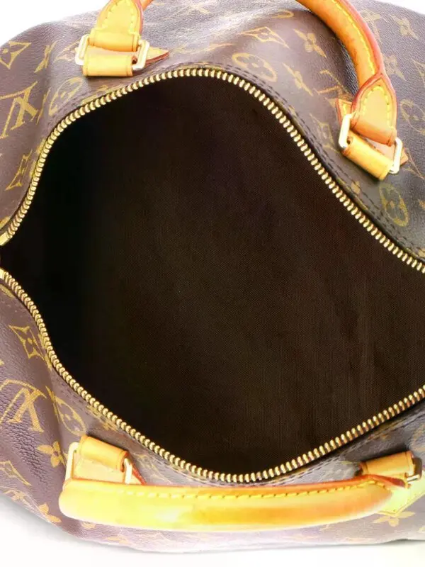 LOUIS VUITTON Speedy Monogram Canvas Satchel - Brown