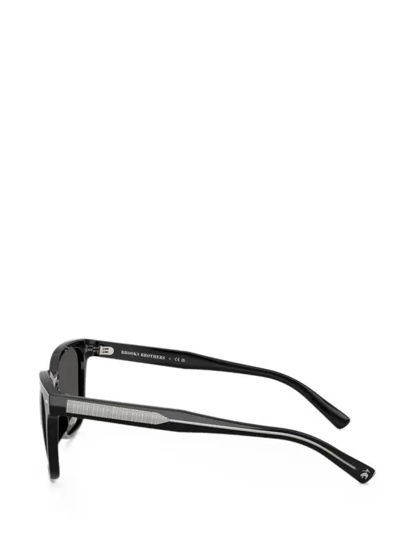 Brooks Brothers Rectangle Frame Sunglasses - Black
