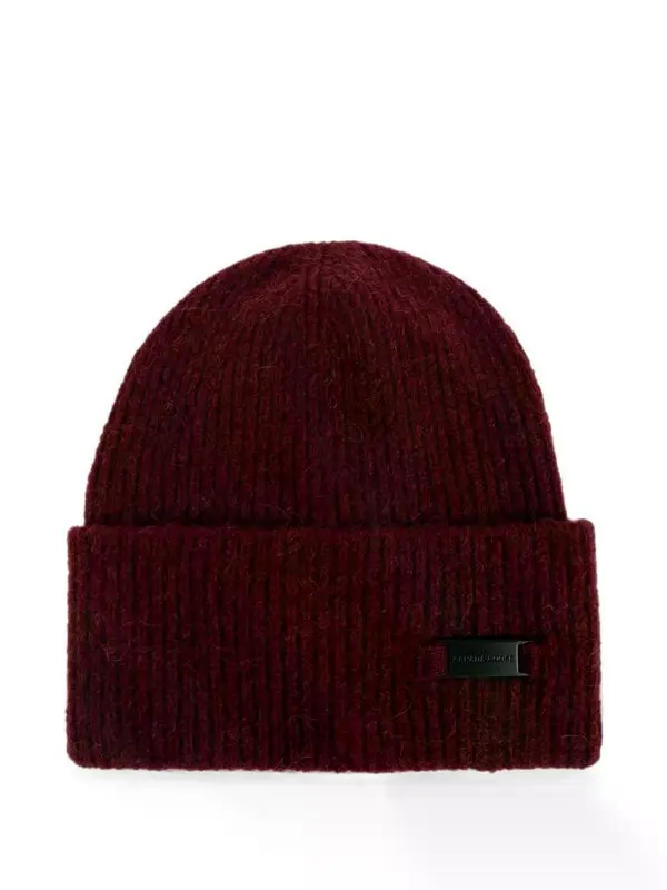 Canada Goose Ribbed-knit Logo-plaque Beanie Hat