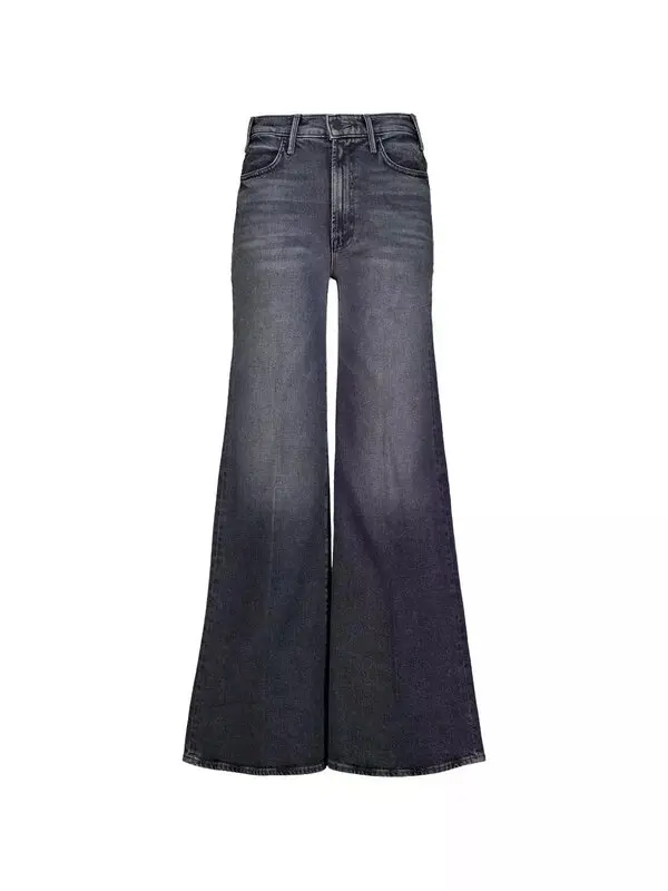 MOTHER The Hustler Roller Sneak Wide-leg Jeans - Grey