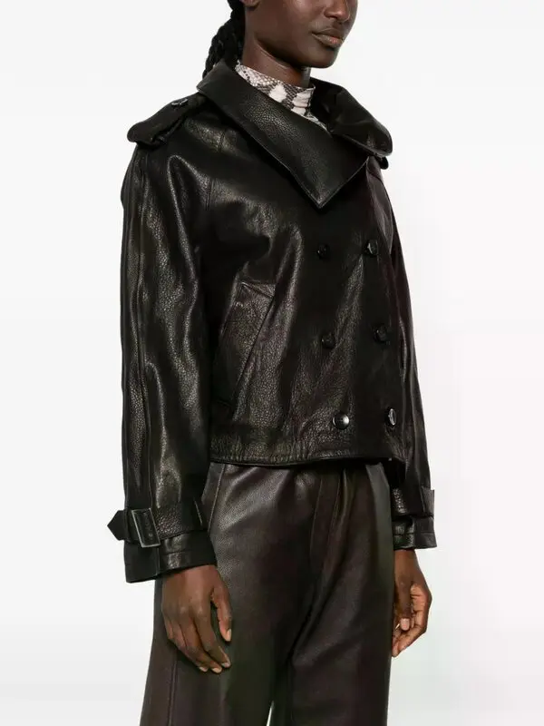 GIORGIO BRATO Double-breasted Leather Jacket