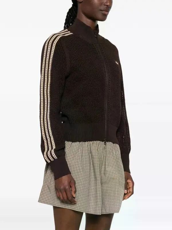 Adidas Stripe-detail Zip-up Cardigan