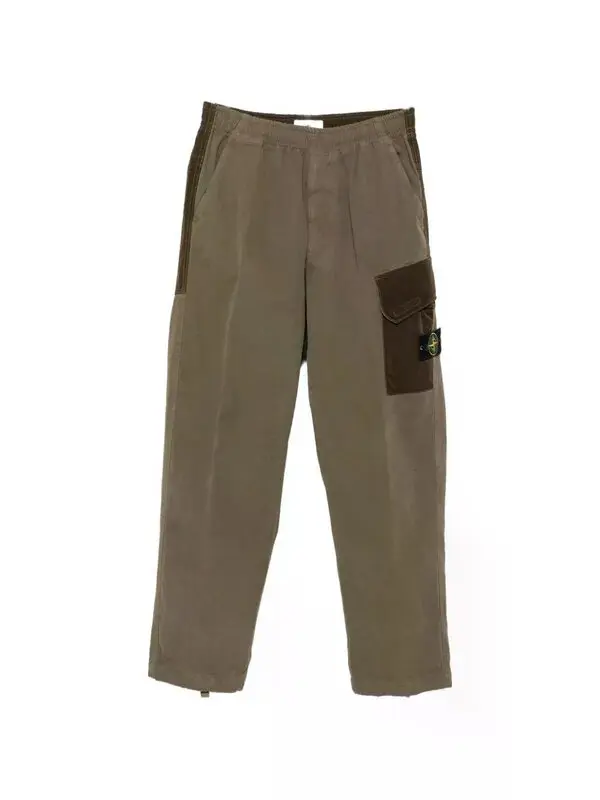 Stone Island Logo-patch Cotton Cargo Pants