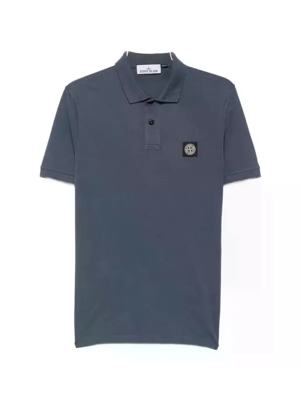 Stone Island Logo-patch Slim-fit Cotton Polo Shirt