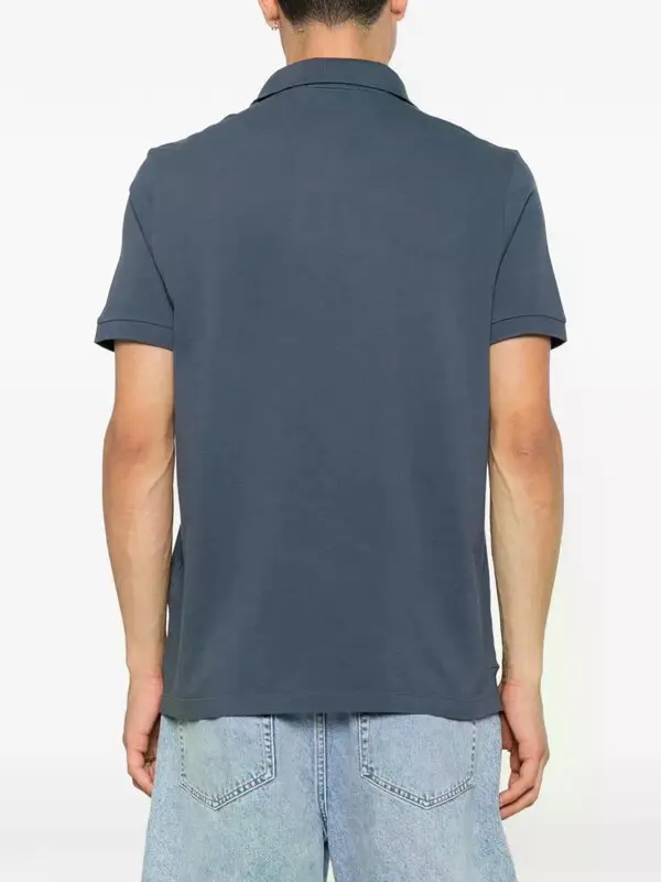 Stone Island Logo-patch Slim-fit Cotton Polo Shirt