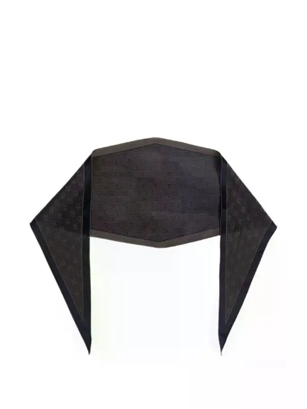 FERRAGAMO Asymmetric Monogram-pattern Scarf