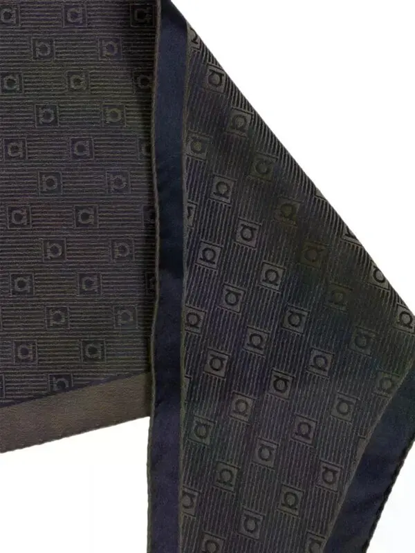 FERRAGAMO Asymmetric Monogram-pattern Scarf